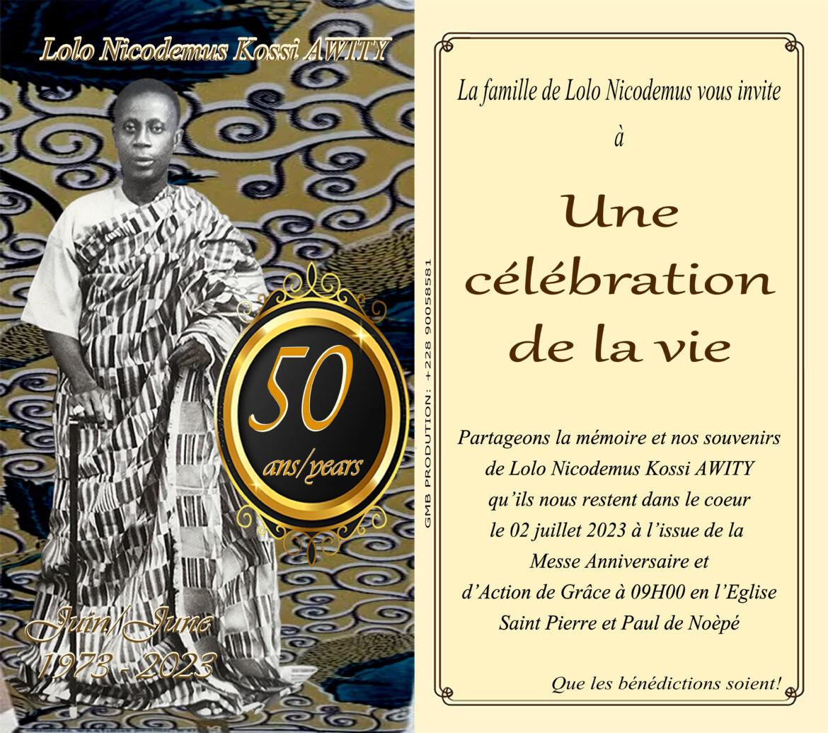 Avé 2 : Noèpé Kpodzi a célébré les 50 ans du rappel à Dieu de Lolo ...